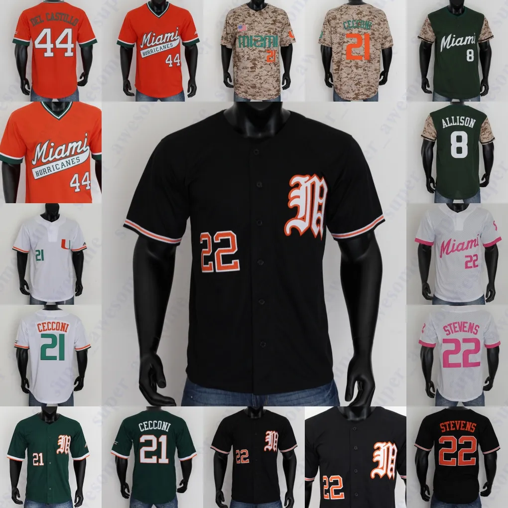 Miami Hurricanes Baseball Jersey: Chad Born, Adam Frank, Cj Kayfus ...
