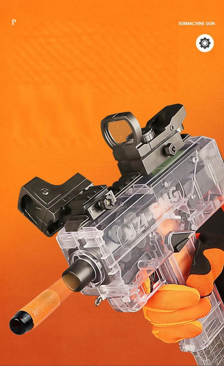 UZI Toy Gun Electric Soft Bullet Submachine Model Fire Shooting Pistol ...