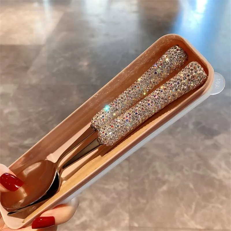 Elegant Diamond Cutlery Set - 304 Stainless Steel Spoons & Forks, Eco ...