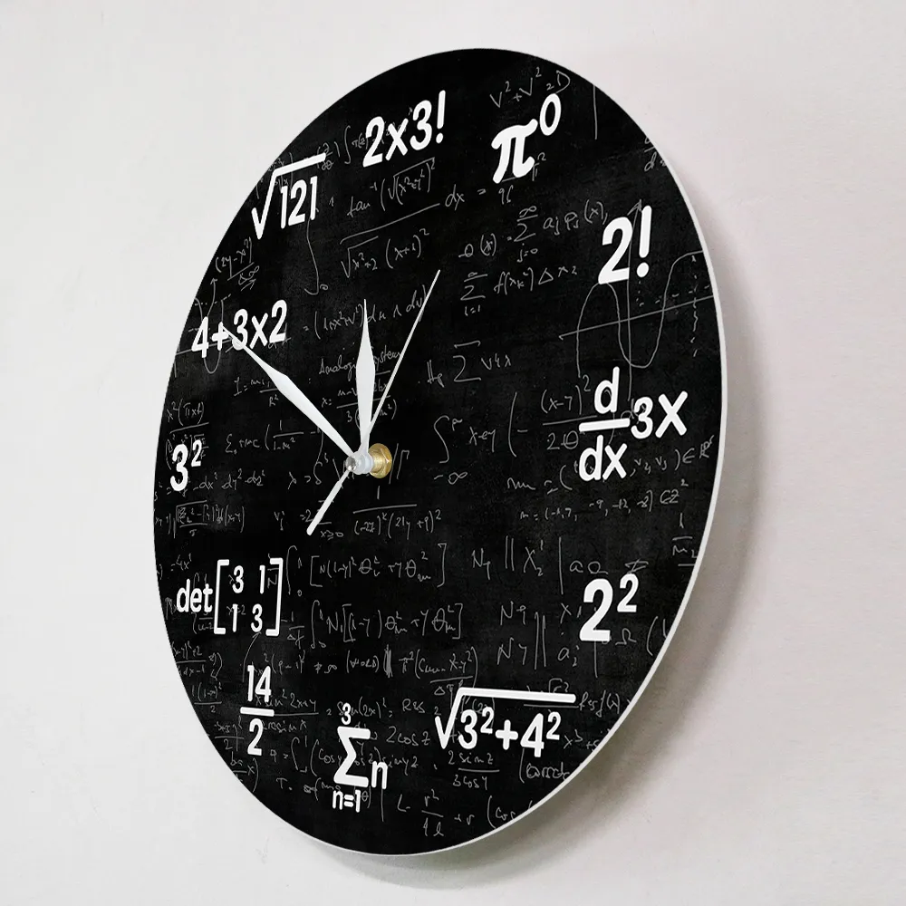 Educational Wall Clock Mathematics Themed Timepiece For Classrooms ...