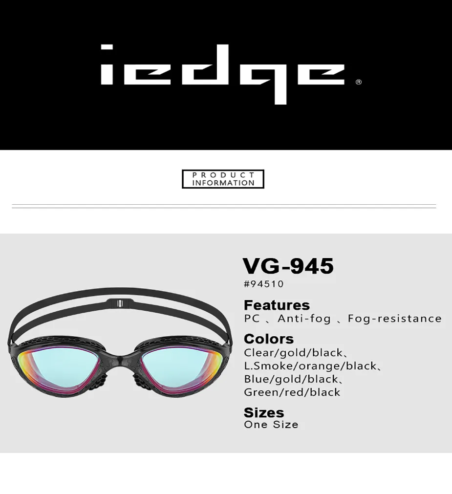 DHgate.com:LANE4 Iedge Swimming Goggles Mirror Lenses Patented Gaskets ...
