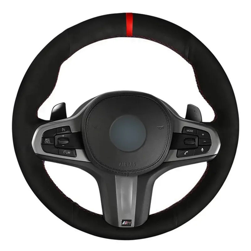 DHgate.com:Hand-stitched Black Suede Steering Wheel Cover for BMW M ...