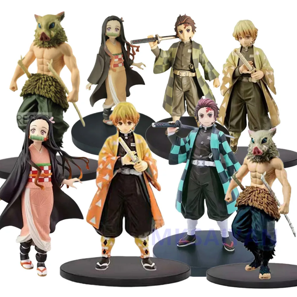 Demon Slayer Action Figure Set Anime Figures Kimetsu No Yaiba Agatsuma ...