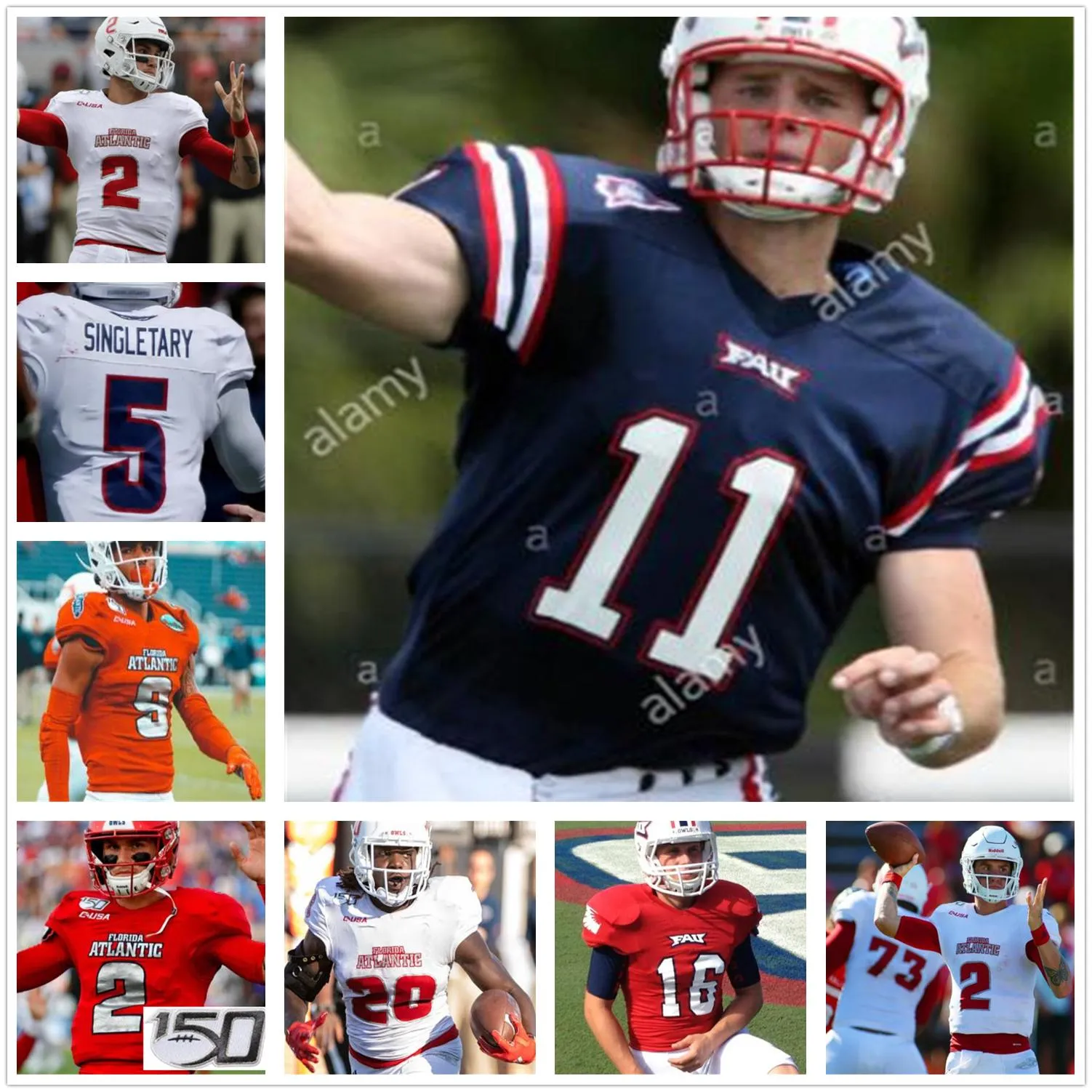 DHgate.com:Florida Atlantic Owls FAU NCAA Football College Stitched ...