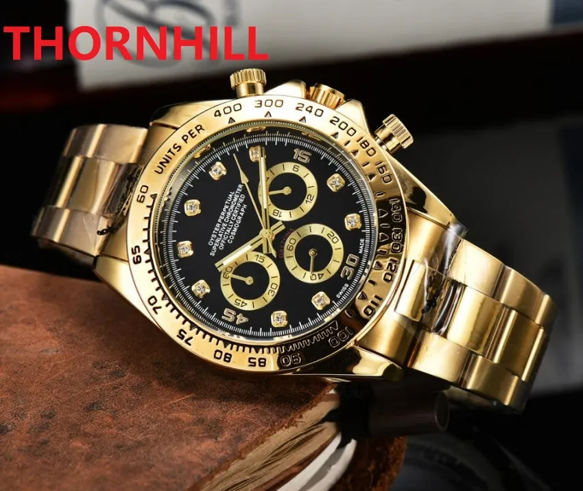 All Dials Working Stopwatch Men's Luxury Watch, Full Stainless Steel ...