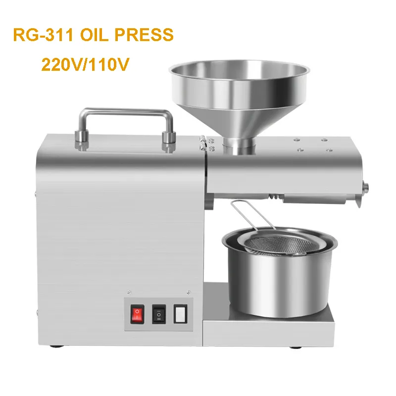 RG-311/312 Oil Press - Small Household Oil Expeller, Automatic Stainless Steel Peanut/Flaxseed ...