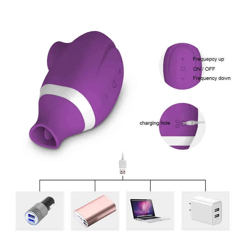 Nxy Vibradores Chupando Lambendo 2 Em 1 Clitóris Vibrador Para As