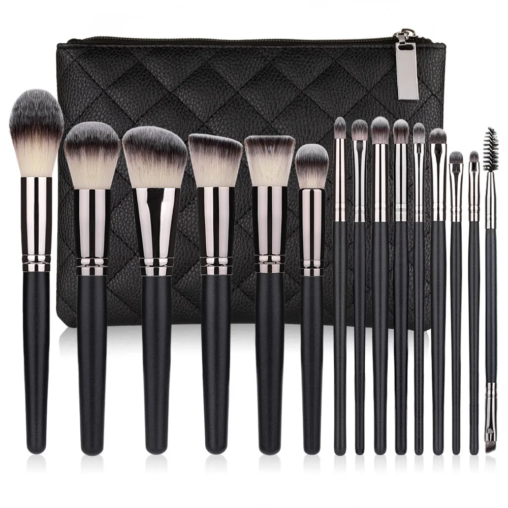 Whole 15-Piece Makeup Brush Set, Cosmetic Brush Tool Kit for Eye Shadow ...