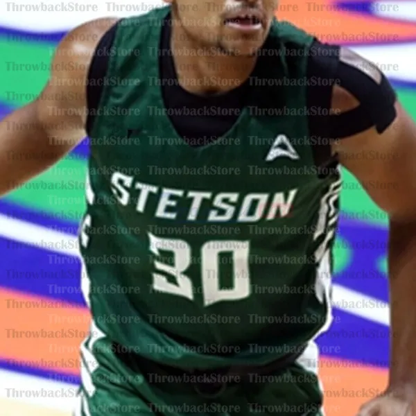 Custom Stetson Hatters Basketball Jerseys Rob Perry Mahamadou Diawara ...