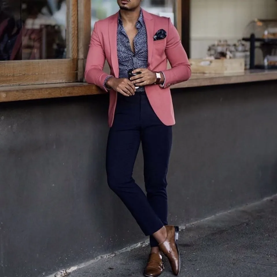 Italian Style Slim Fit Wedding Tuxedos For Men Groom Suit Jacket And ...