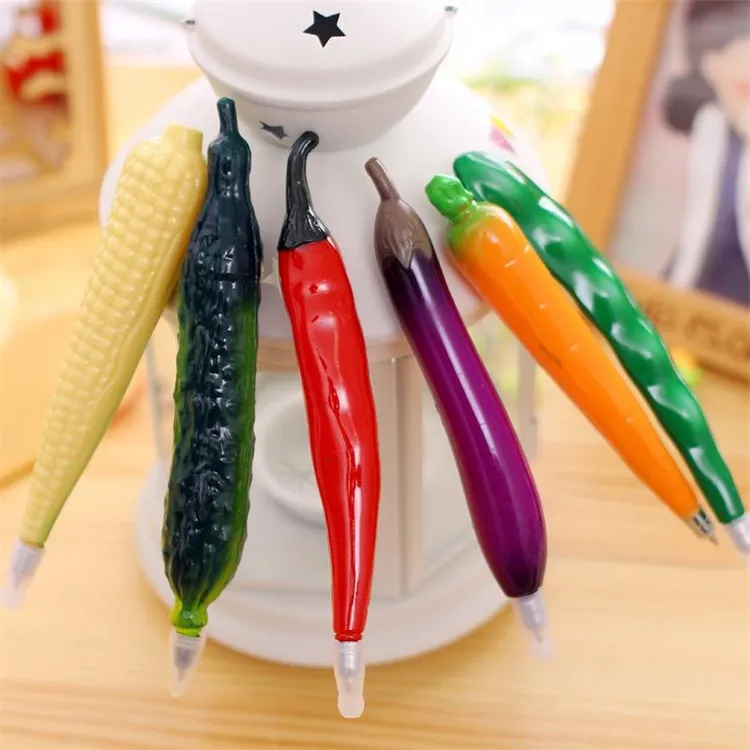 Cute Fruit & Veggie Pens - Creative Gel Ink Pens, Fun Cartoon Designs ...
