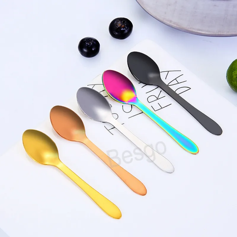 Mini Stainless Steel Spoons Set - Coffee, Honey, Milk Stirring, Ice ...