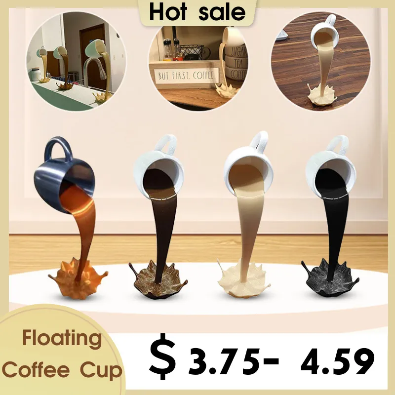 DHgate.com:Floating Coffee Cup Sculpture, Creative Kitchen Decoration ...