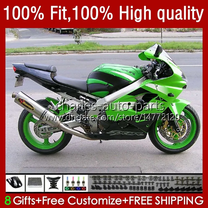 Injection Green Black Molded Fairings Bodywork Kit For Kawasaki Ninja ...