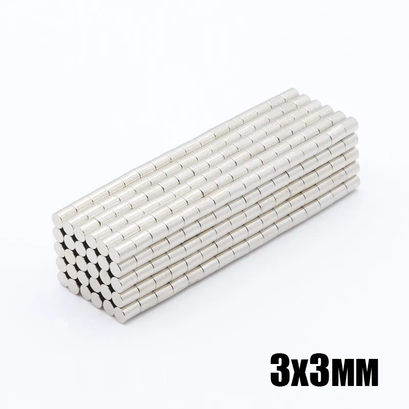 N35 Round Magnets 3x3mm Neodymium Permanent NdFeB Strong Powerful ...