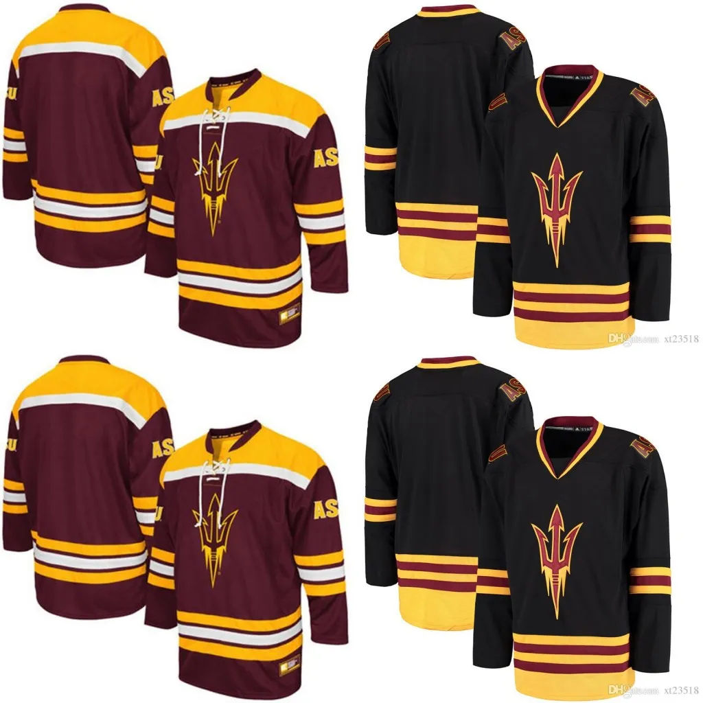 Arizona State Men's Black College Gopher Hockey Apparel With Maroon ...