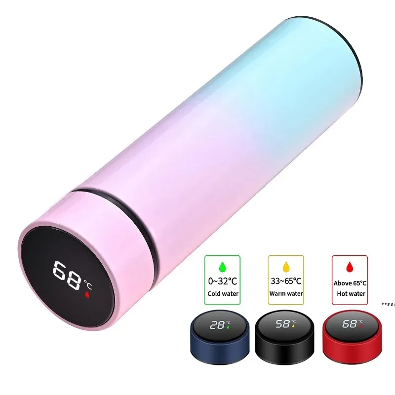 Smart Thermos: LED Digital Water Bottle, Stainless Steel Vacuum Flask ...