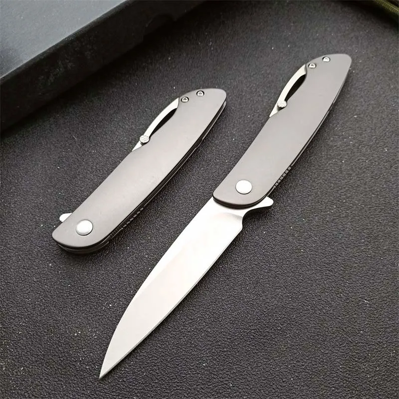 Premium Flipper Folding Knife - 8Cr13MoV Steel, Satin Drop Point Blade ...