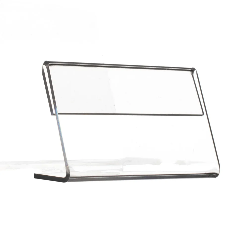 50-Pack Clear Acrylic Sign Holders - L-Shaped Display Stands for Price ...