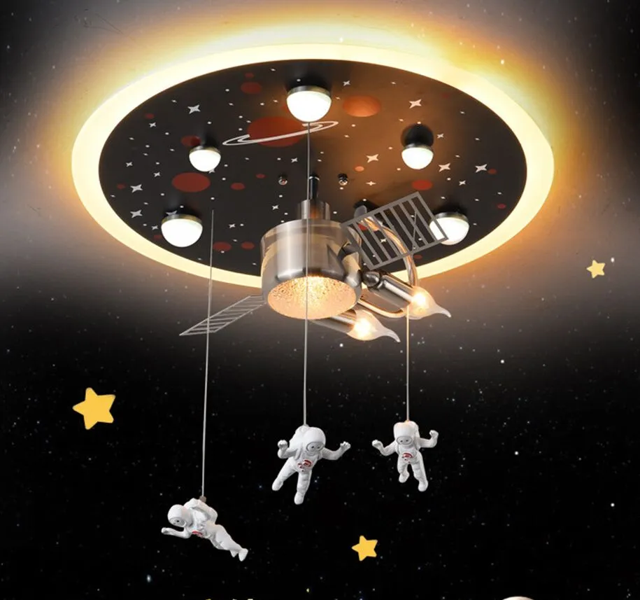Creative Space Satellite Children's Room Light Fixture - LED Ceiling ...
