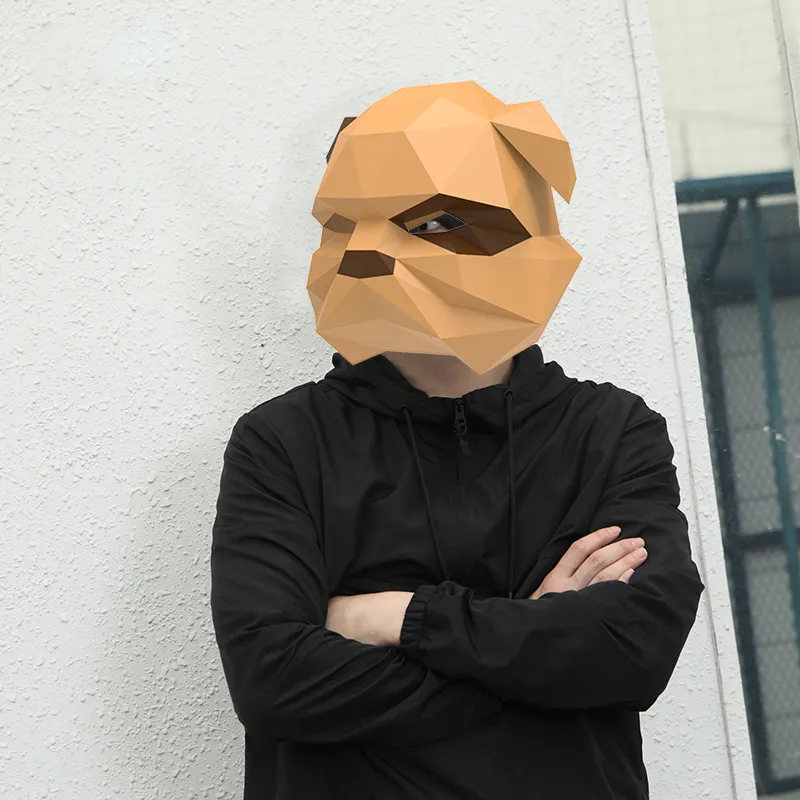 3D Endangered Animals Bully Dog Head Mask Perfect For Halloween, Role ...