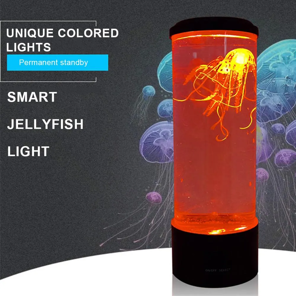 Color Changing LED Simulation Jellyfish Night Light For Home And Office ...