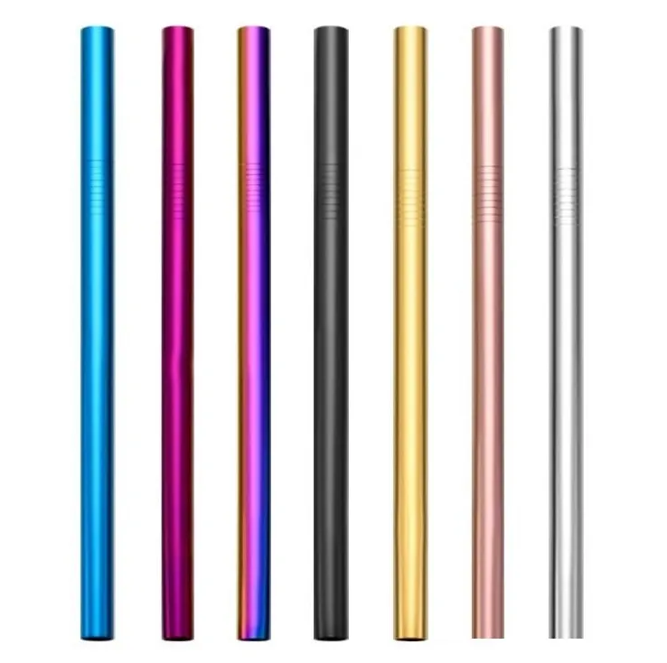 For Nespresso Mugs Stainless Steel Straw 21.5cm Straight Bent Reusable ...