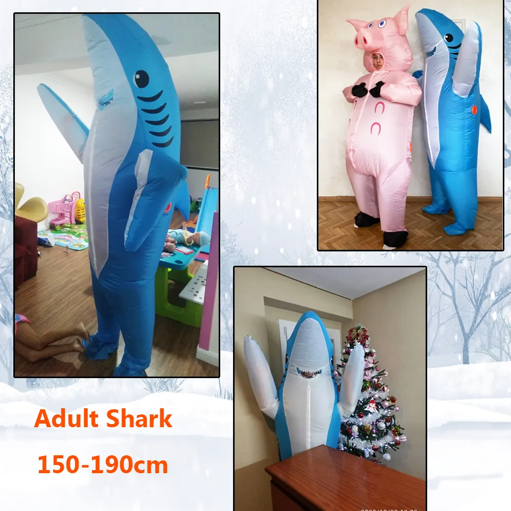 Sharks Inflatable Blue Shark Mascot For Adults Perfect For Halloween ...
