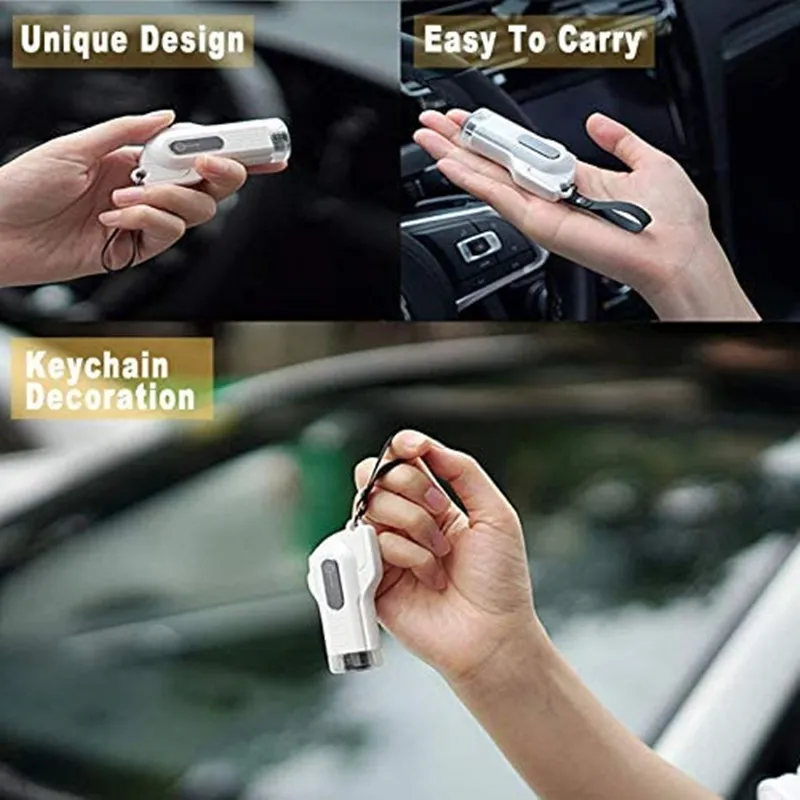 New 2 In 1 Car Window Breaker And Seatbelt Cutter Keychain Emergency ...