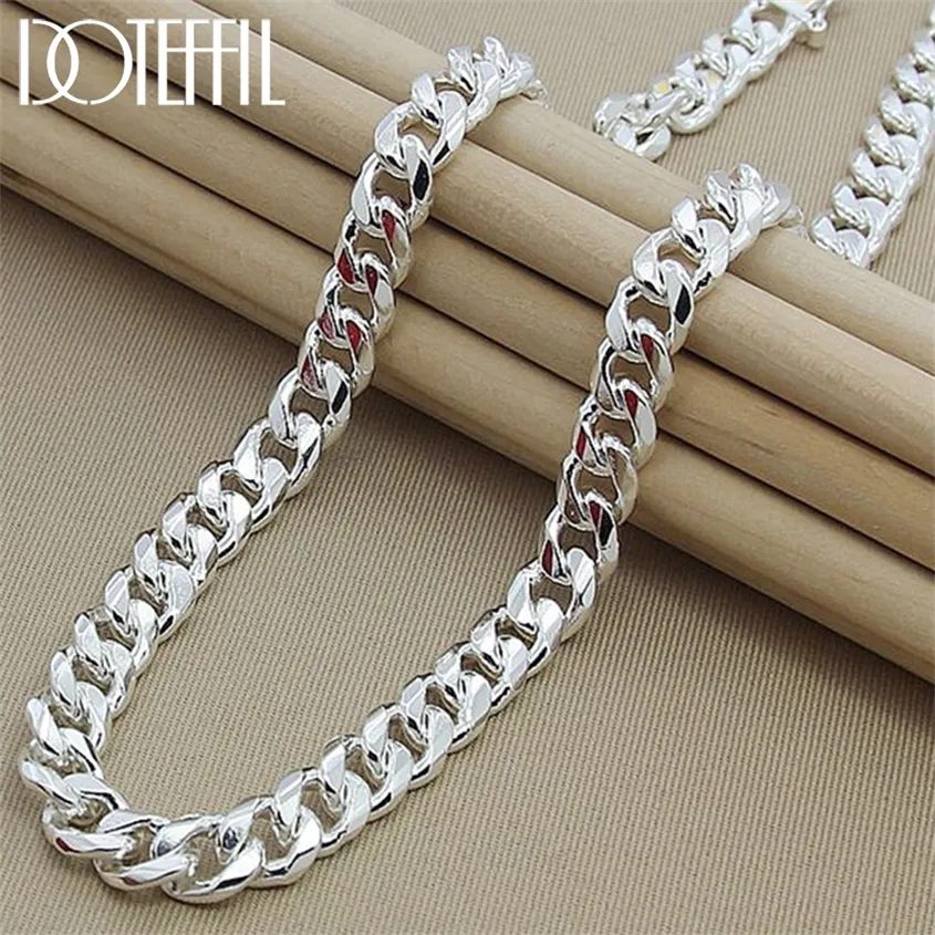 DOTEFFIL Mens 925 Sterling Silver Necklace 10mm Width 22 Inch Height Atmospheric Statement Mens Jewelry For Parties And Gifts 220222 From Hui05 8.9 DHgate.Com