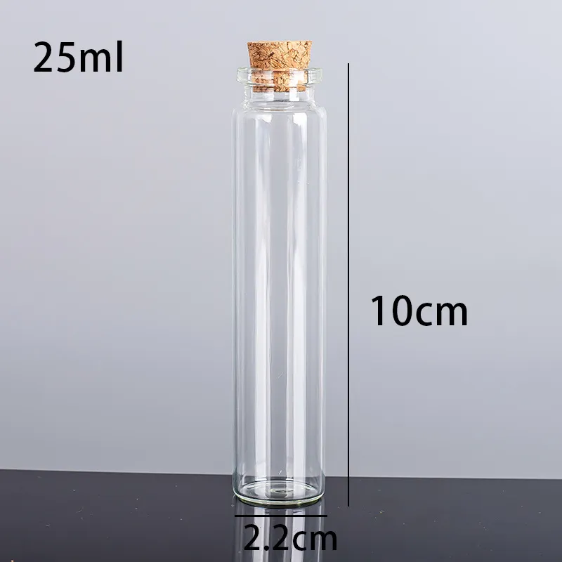 Wholesale 25ML 22X100X12MM Small Mini Clear Glass Bottles Jars With ...