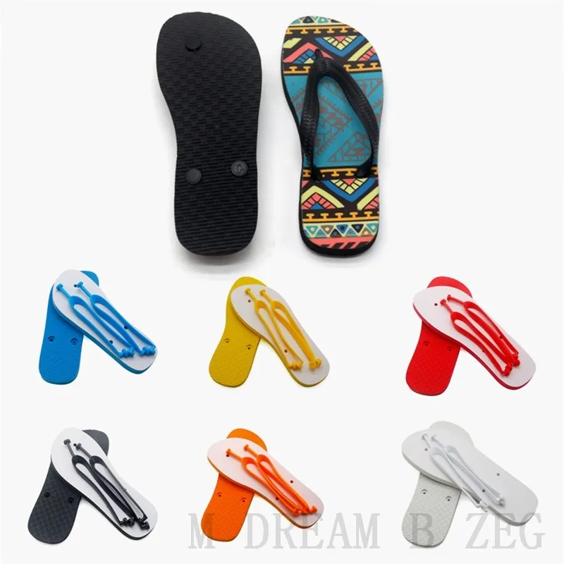 Sublimation Slippers DIY Blank Rubber Flip Flops For Men & Women Flat ...