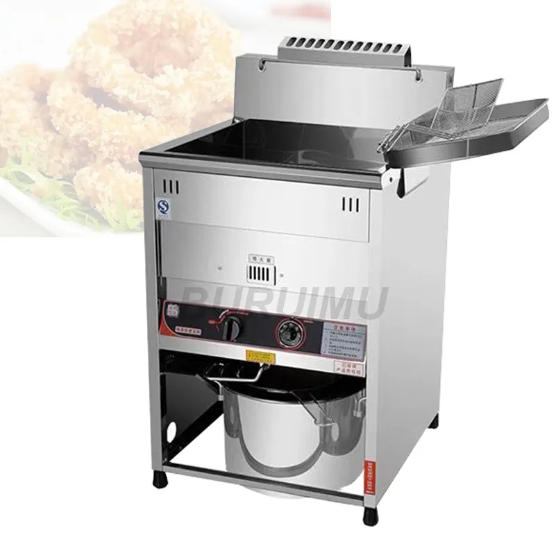 Commercial Countertop Gas Fryer - Vertical Temperature Control, Perfect ...