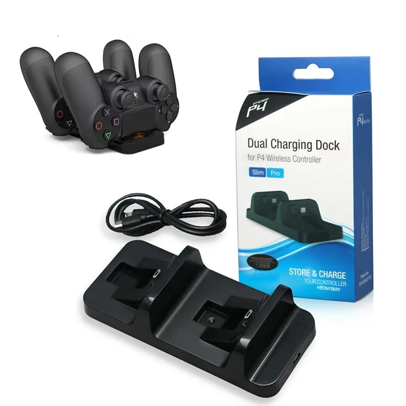 PS4 Controller Charger Dock - Fast USB Charging Station for Playstation ...