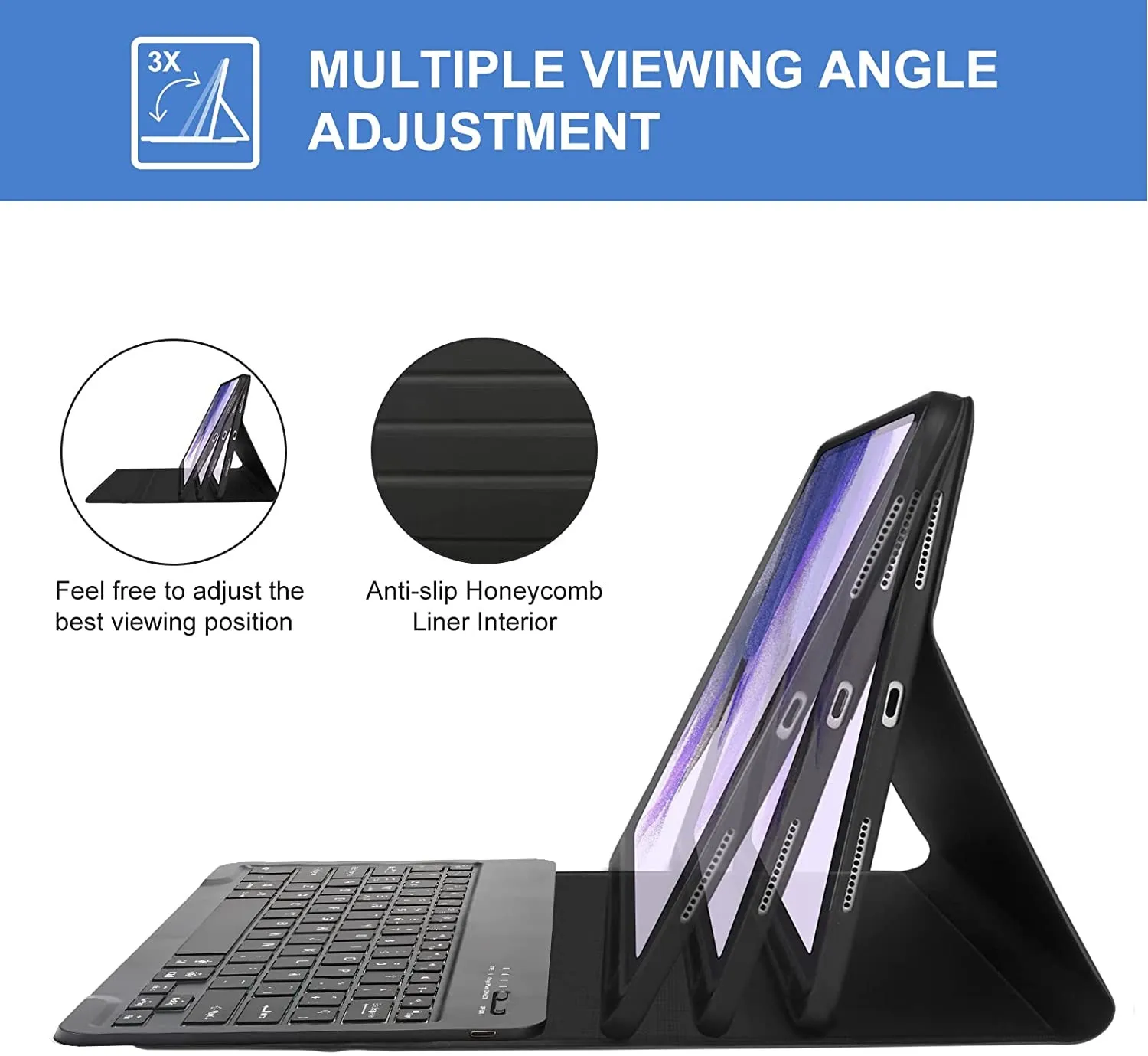 Samsung Galaxy Tab S7 FE Backlit Tab A8 Keyboard Case 12.4 Inch 2021 SM ...