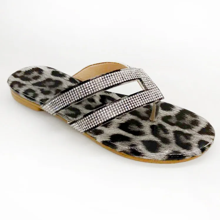 Shimmering Stilbite Crystal Leopard Flip Flops For Women Perfect For ...