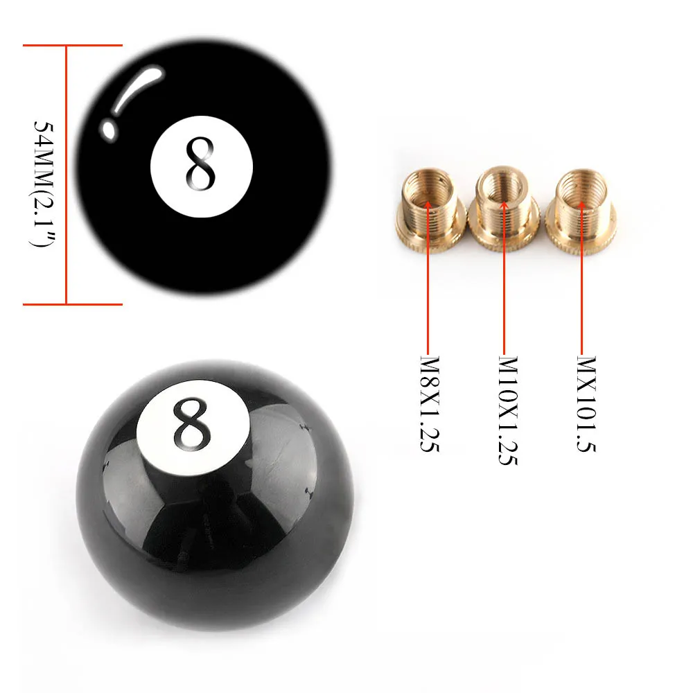 DHgate.com:Black Vintage 8 Ball Shift Knob - Universal Shifter Lever ...