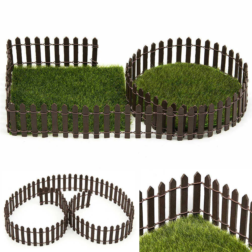 100*5cm/3cm DIY Miniature Mini Fence Fairy Garden Barrier Wooden Craft ...