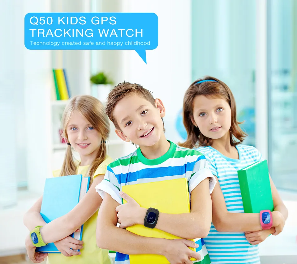 Q50 GPS LBS Kids Aged Wristwatch Passometer SOS Call Wearable Devices ...
