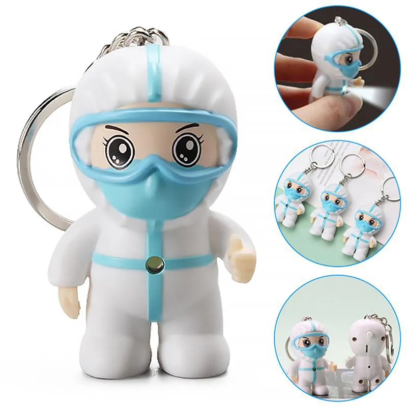 Cute Nurse Keychain - Exquisite White Keyring, Creative Pendant with ...