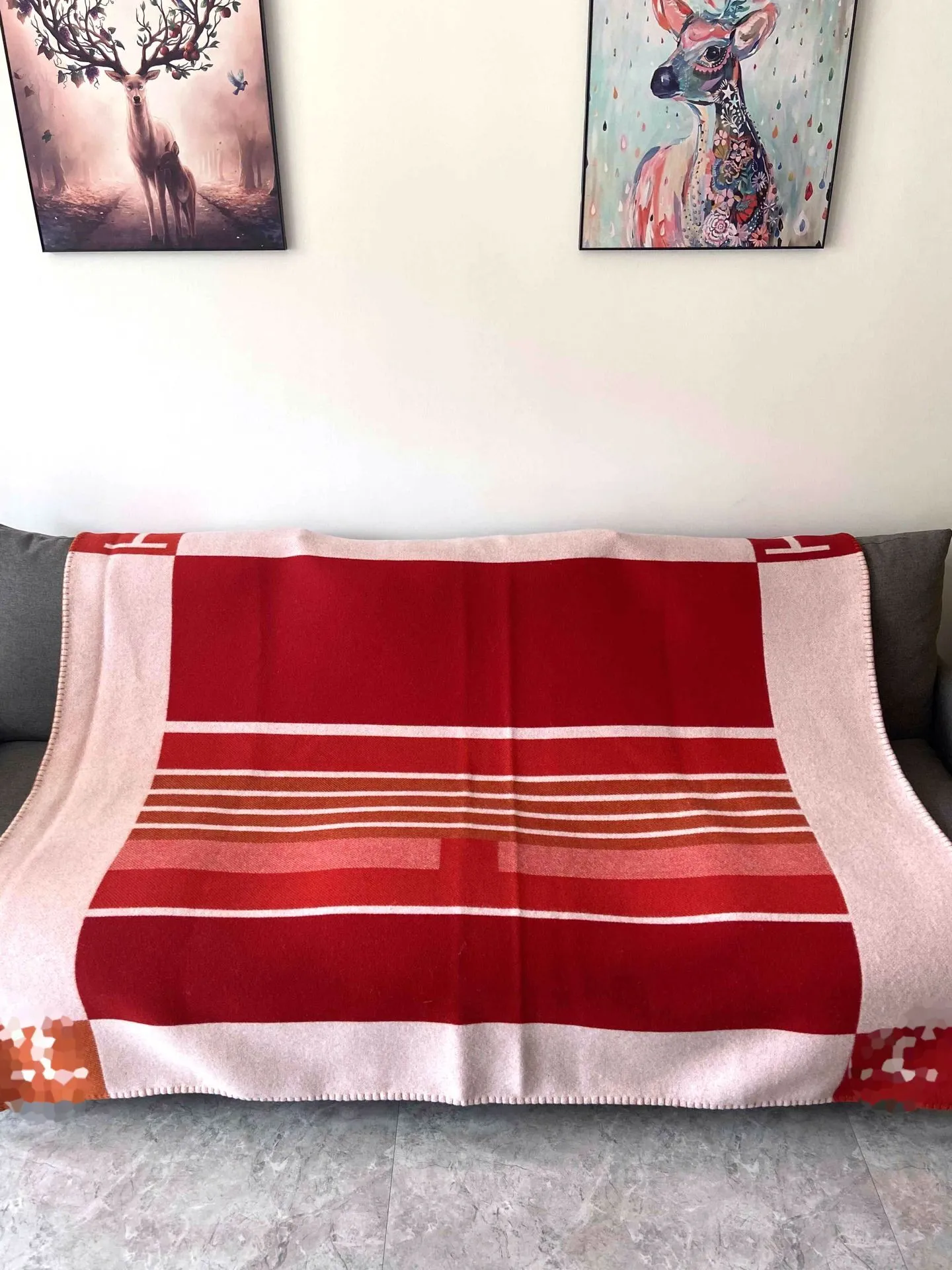 Luxury Cashmere Wool Blanket - Thick & Warm 1.5kg Throw, 135x170cm ...