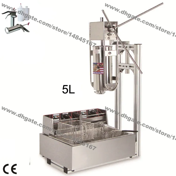 Commercial Churro Maker Machine Set With Electric Deep Fryer & Churros ...