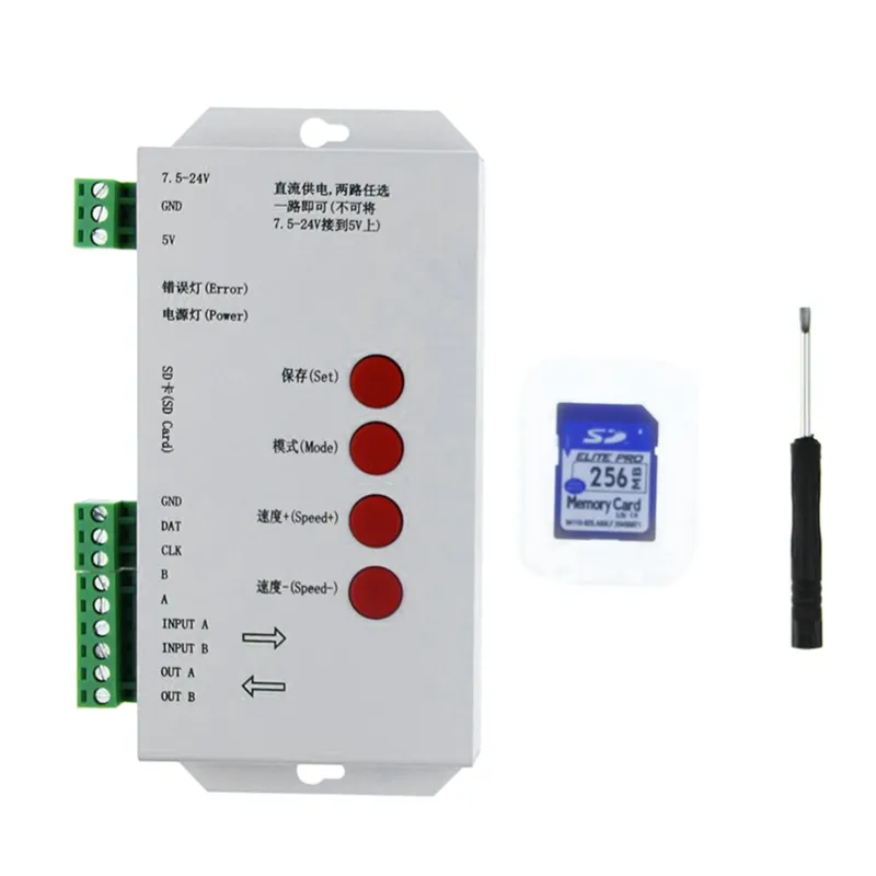 WS2811 LED Strip Controller: T1000S SD Card Pixel Controller For ...