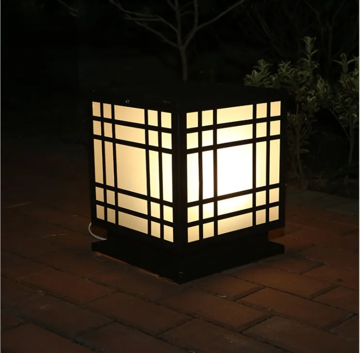 DHgate.com:Waterproof Outdoor LED Pillar Lamp: Modern Square Head Light ...
