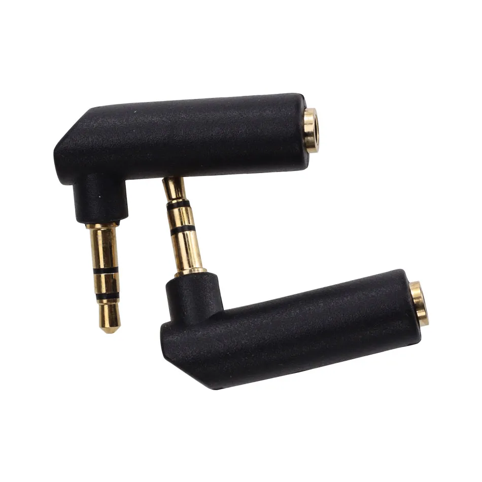 90 Degree Plug Adapter 3.5mm Male To Female Audio Adapter L Shape ...
