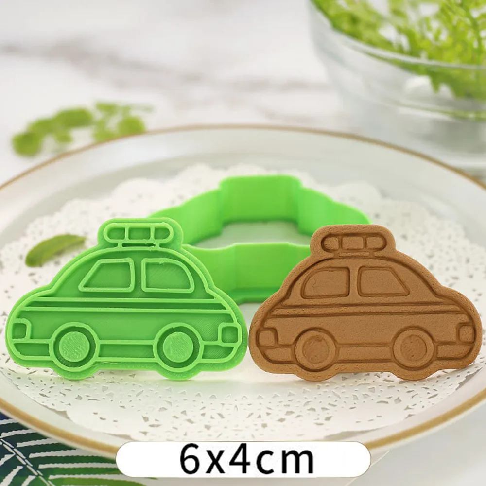 Cute Cartoon Car 3D Cookie Cutters Biscuit Stamp Mold... From ...