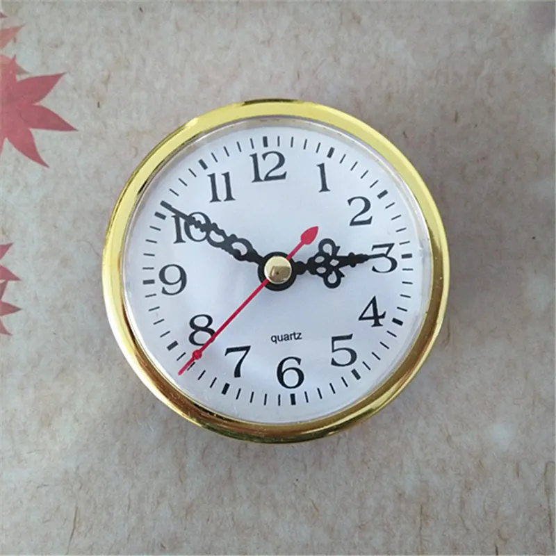 Gold Tone 80mm Quartz Clock Insert Set - DIY Clock Making Supplies ...
