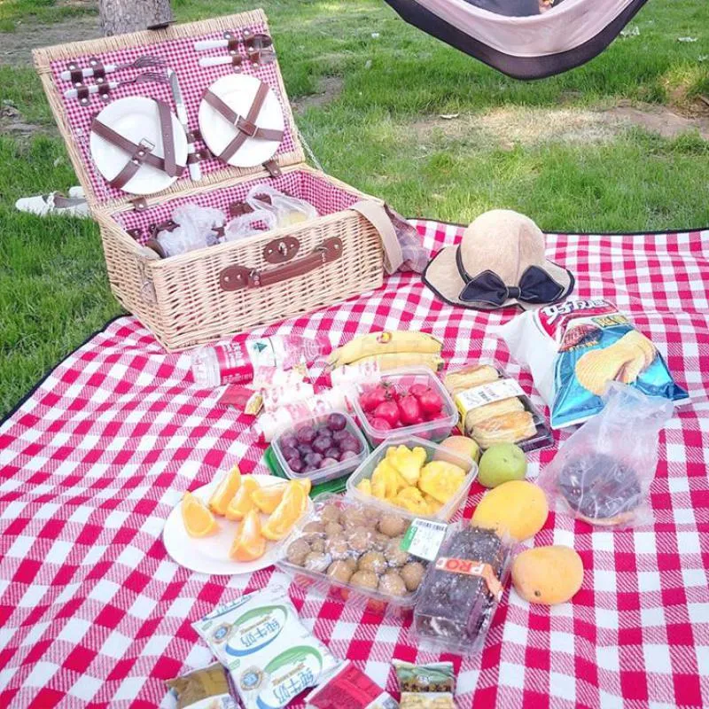 Wicker Food Baskets Wicker Picnic Basket Rattan Insulation Ins Portable ...