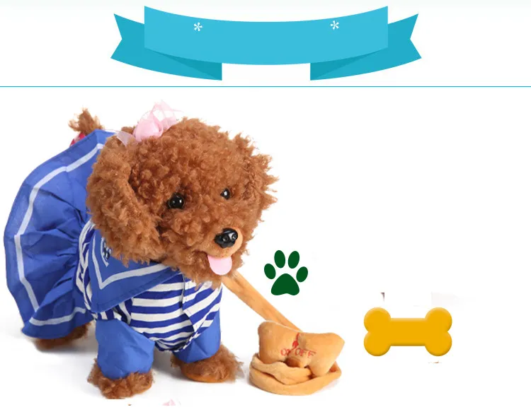 Intelligent Control Rc Mini Mip Dog Blue Electronic Teddy Toy For Kids ...