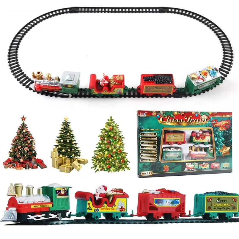 Battery Operated Xmas Decorations, Miniature Christmas Train Set ...